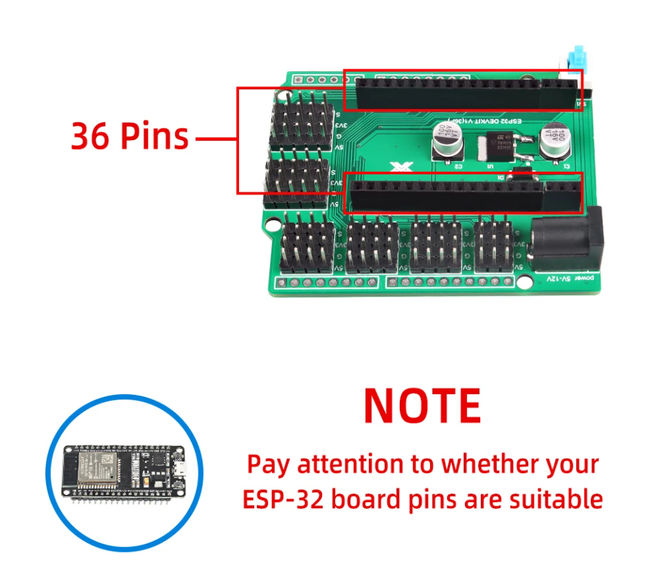 Tscinbuny ESP32 V1 Shield Expansion Board for Arduino Project – TSCINBUNY Tscinbuny ESP32 V1 Shield Expansion Board for Arduino Project – TSCINBUNY
