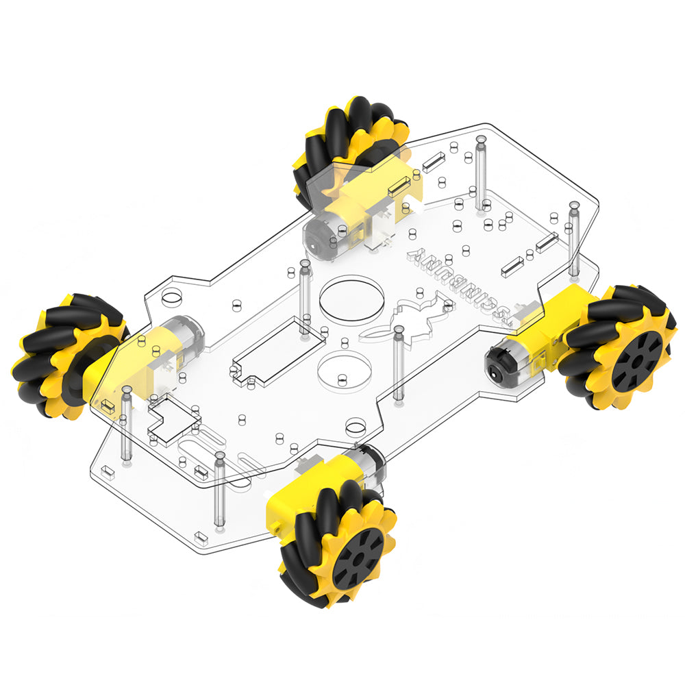 4WD TT Motors Mecanum Wheels Kit without Chassis For Education & Maker ...